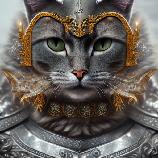 Openjourney prompt: kneeling cat knight, portrait, finely - PromptHero