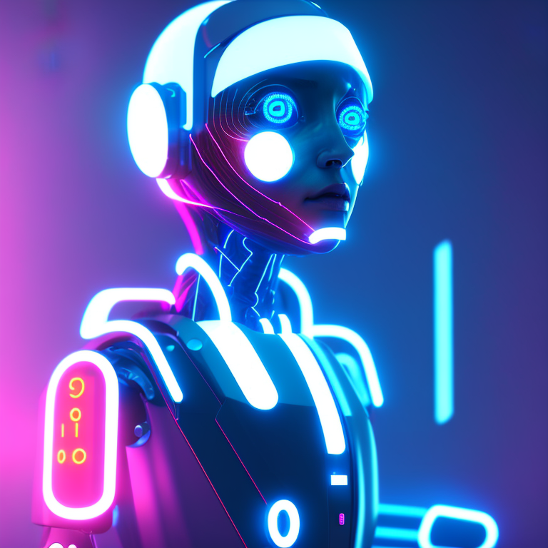 Openjourney prompt: Profile picture of a cyberpunk bot - PromptHero