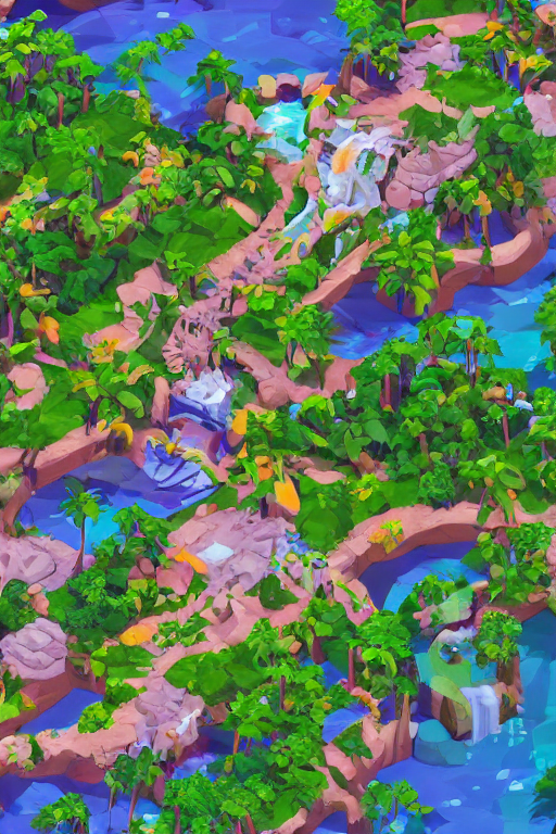 Stable Diffusion prompt: cute low poly isometric jungle - PromptHero