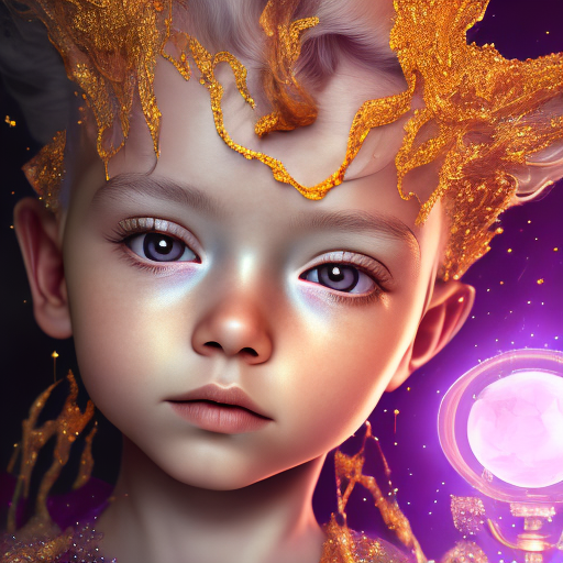 Openjourney prompt: childhood kept in amethyst of gold - PromptHero