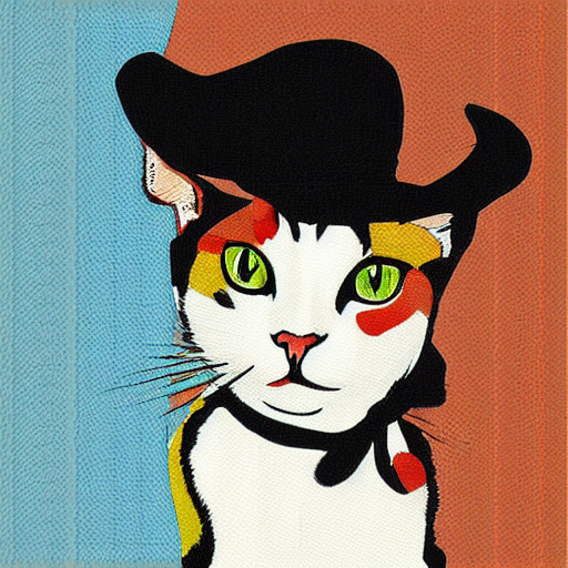 Stable Diffusion prompt: cat with a hat, digital art - PromptHero