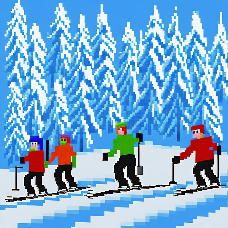 Openjourney prompt: low-res pixel art of a snow with - PromptHero