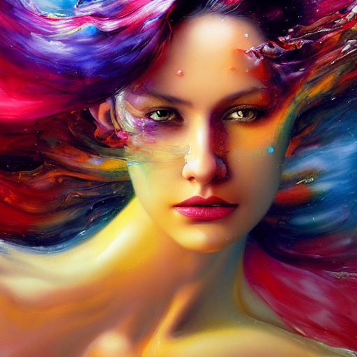 Stable Diffusion prompt: Beautiful Woman dissolving into - PromptHero