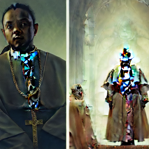 Stable Diffusion prompt: kendrick lamar as the pope, - PromptHero