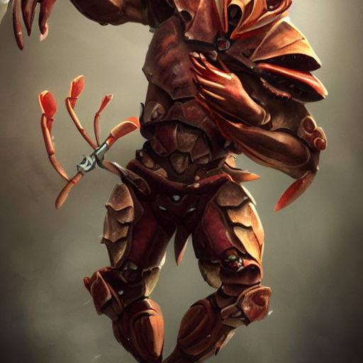 Stable Diffusion prompt: Human Hero wearing crab shell - PromptHero