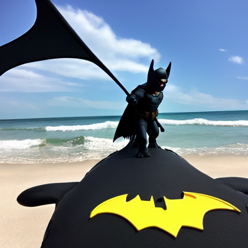 Stable Diffusion prompt: Batman riding a crocodile at the - PromptHero