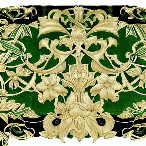 Stable Diffusion prompt: emerald letter "MUP" with ornate - PromptHero