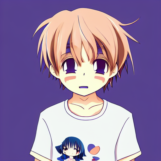 Stable Diffusion prompt: a cute anime style, 5 yo boy, - PromptHero