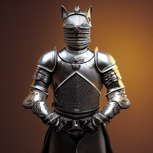 Stable Diffusion prompt: kneeling cat knight, portrait, - PromptHero