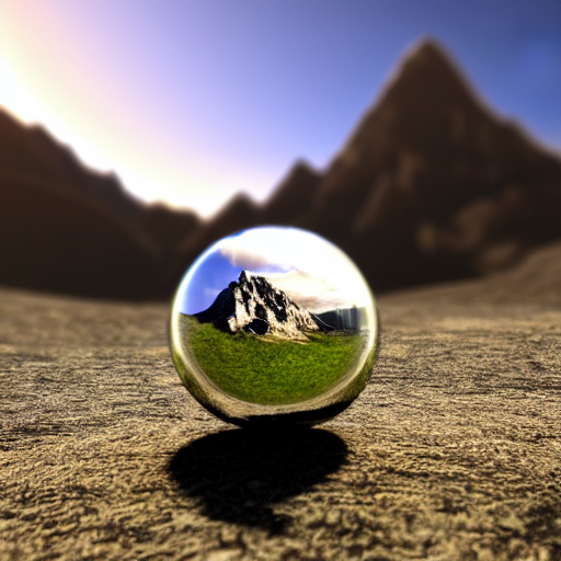 Stable Diffusion prompt: Crystal Ball with mountain - PromptHero