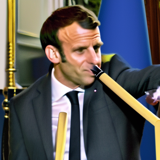 Stable Diffusion prompt: macron smoking weed - PromptHero