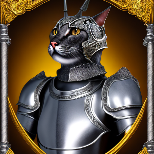 Openjourney prompt: kneeling cat knight, portrait, finely - PromptHero