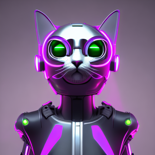 Openjourney prompt: cute cyberpunk cat, futuristic, - PromptHero