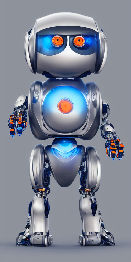 Stable Diffusion prompt: CUTE robotic falcon, blue orange - PromptHero