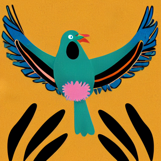 Stable Diffusion prompt: mascot for a bird of paradise - PromptHero