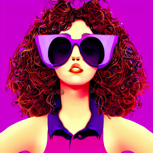 Stable Diffusion prompt: Girl wearing big sunglasses, - PromptHero