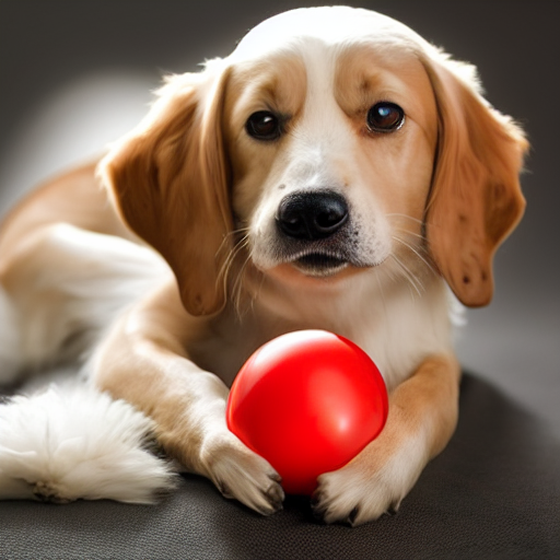 Stable Diffusion prompt: beautiful dog playing with a - PromptHero