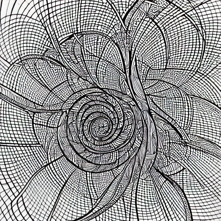 Stable Diffusion prompt: Fibonacci zentangle, fine-tune, - PromptHero