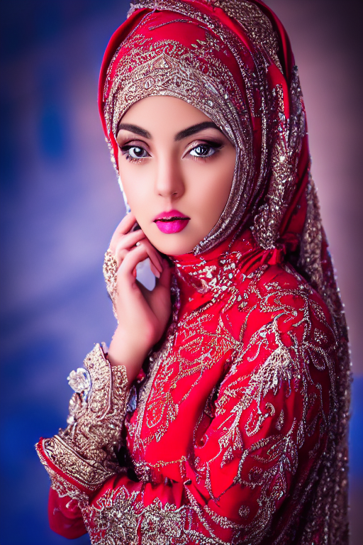 Stable Diffusion prompt: portrait of beautiful islamic - PromptHero