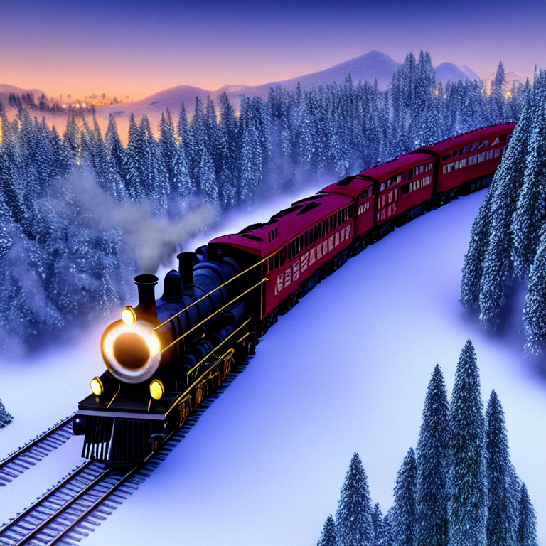 Stable Diffusion prompt: Pixar style, steam locomotive - PromptHero