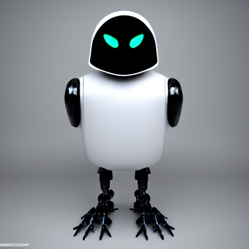 Stable Diffusion prompt: Sci-fi bird, White robot crow, - PromptHero