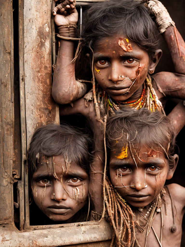 Openjourney prompt: one poor Indian rabari tribe child - PromptHero