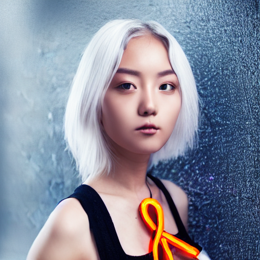 Stable Diffusion prompt: white hair, beautiful young - PromptHero