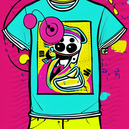 Stable Diffusion prompt: A retro t-shirt with a quirky - PromptHero