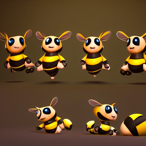 Stable Diffusion prompt: cute adorable bee, character - PromptHero