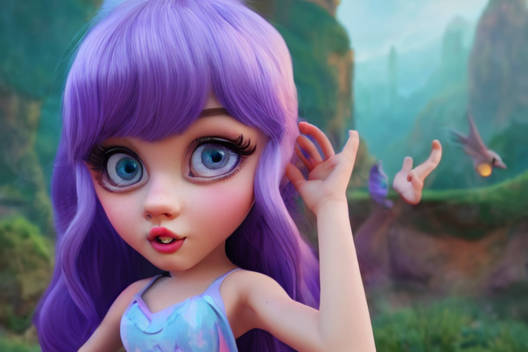 Stable Diffusion prompt: beautiful girl cartoon, disney - PromptHero