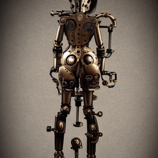 Stable Diffusion prompt: Steampunk robot, humanoid, - PromptHero