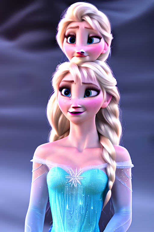 Mo-Di Diffusion prompt: full body shot of elsa, bikini, - PromptHero