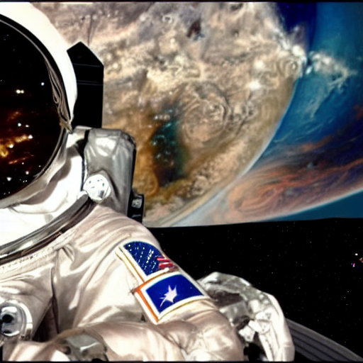 Stable Diffusion prompt: In the outer space astronaut, - PromptHero