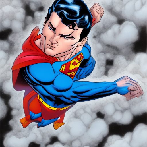 Openjourney prompt: Superman cartoon, hyper-realistic - PromptHero