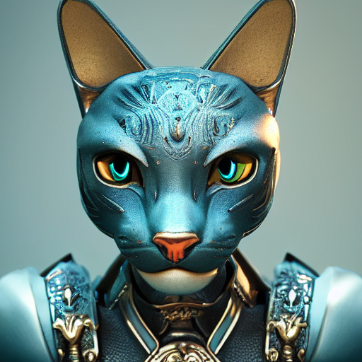 Stable Diffusion prompt: Anthropomorphic blue cat, big - PromptHero