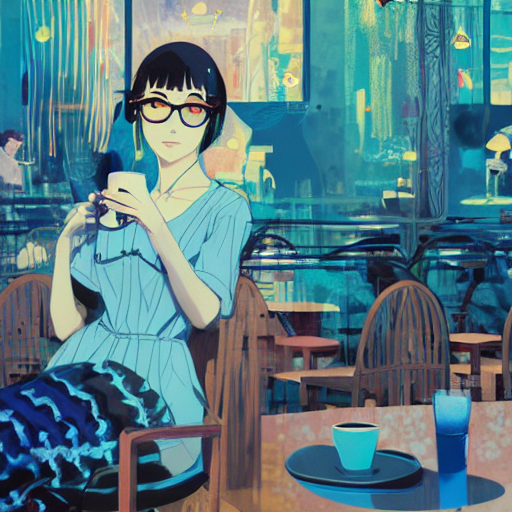 Stable Diffusion prompt: cute girl in blue dress black - PromptHero