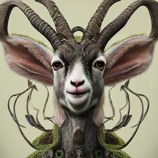 Stable Diffusion prompt: ethereal goat, Bombycilla - PromptHero