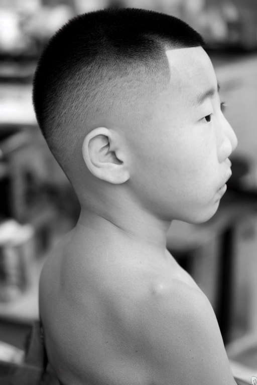 Stable Diffusion prompt: china boy , black eyes, shaved - PromptHero