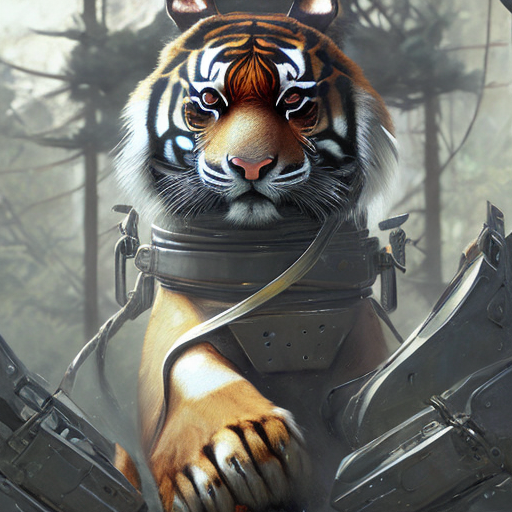 Openjourney prompt: Portrait male anthro tiger dressed in - PromptHero