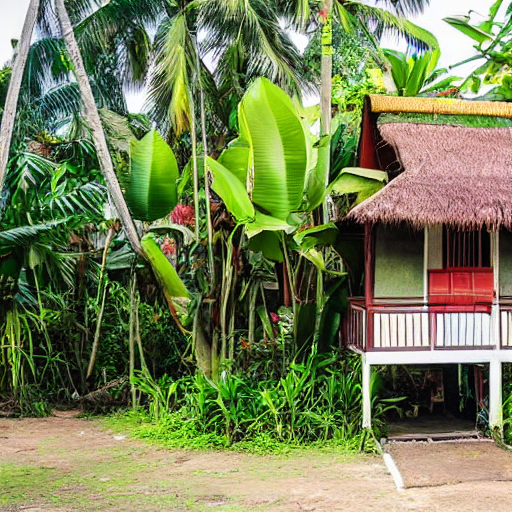 Stable Diffusion prompt: Malaysia style kampung house - PromptHero