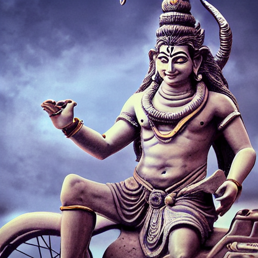 Stable Diffusion prompt: God shiva, full body, sitting on - PromptHero