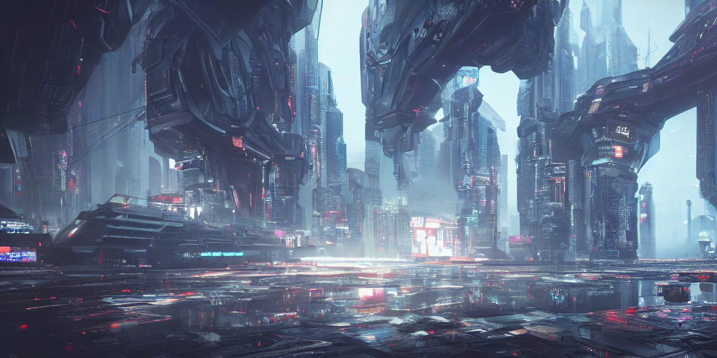 Stable Diffusion prompt: cyberpunk, aliens spacecraft, - PromptHero