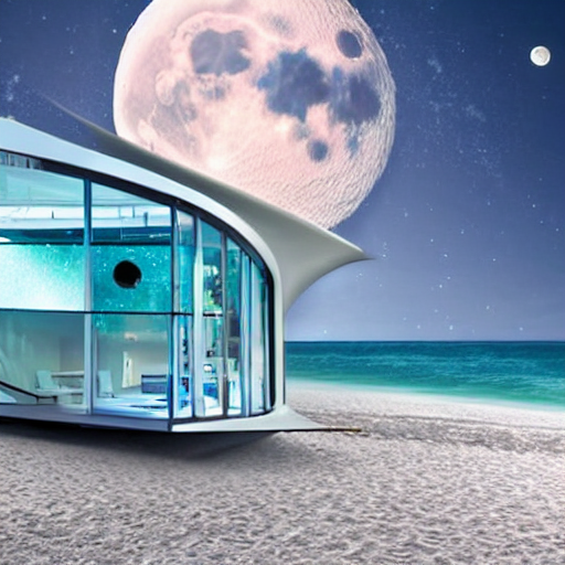 Stable Diffusion prompt: Futuristic crystal house on the - PromptHero