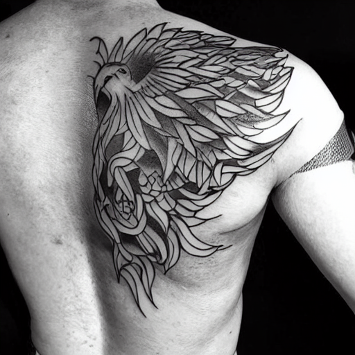 Stable Diffusion prompt: tattoo line work for phoenix - PromptHero