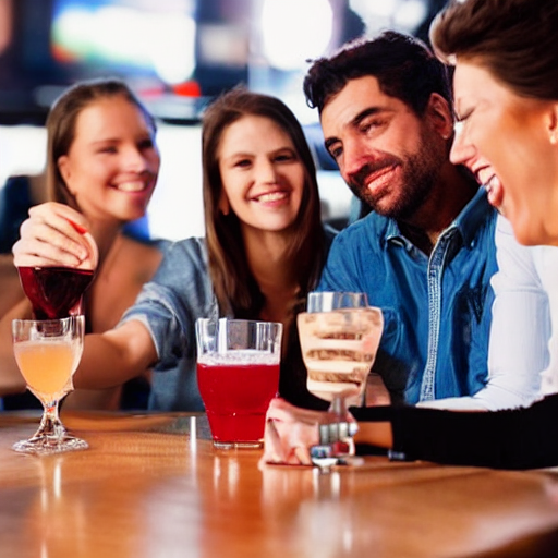 Stable Diffusion prompt: Group of friends enjoying drinks - PromptHero