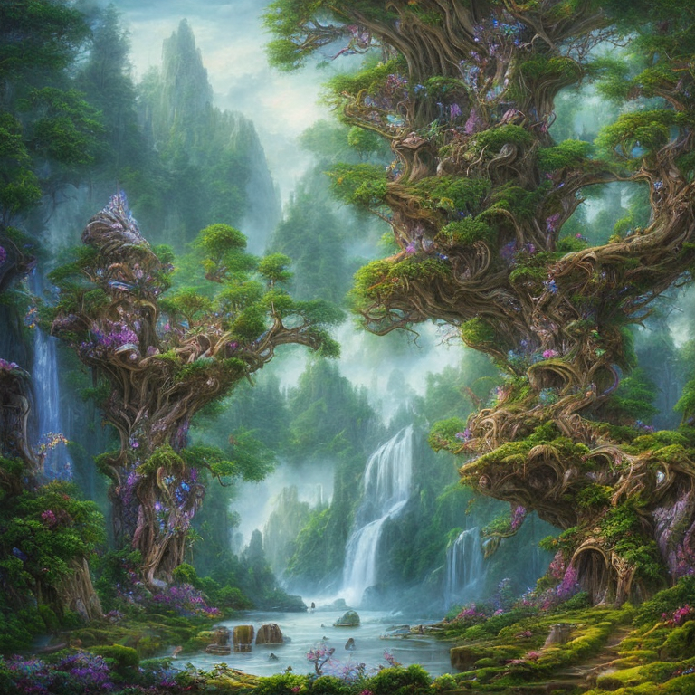 Openjourney prompt: magical fae wild forest city - PromptHero