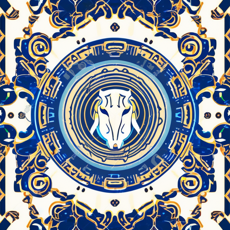 Stable Diffusion prompt: Zodiac sign Capricorn ornamental - PromptHero