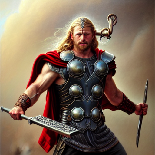 Stable Diffusion prompt: Thor Viking, Ryan Dening, - PromptHero
