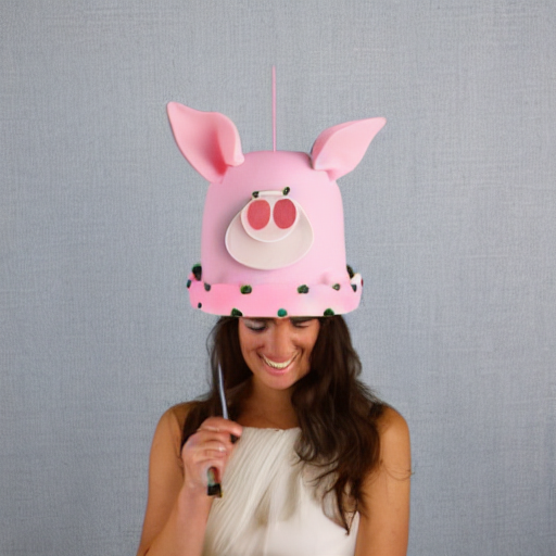 Stable Diffusion prompt: pigs wedding birthday hat - PromptHero