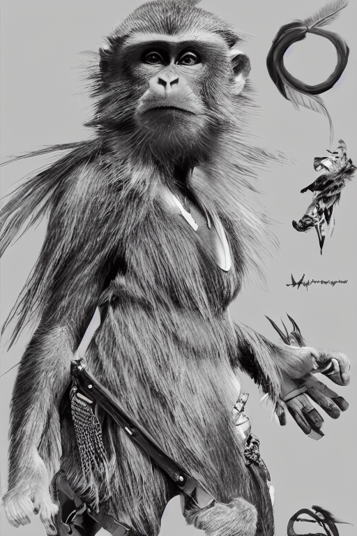 Stable Diffusion prompt: mdjrny-v5 style monkey mascot, - PromptHero